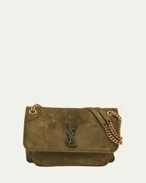 Saint Laurent Saint Laurent Niki Medium Flap Shoulder Bag - Green