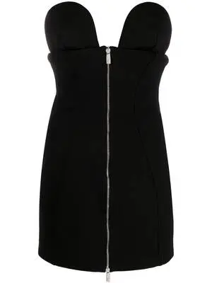Off-White Zipped Strapless Mini Dress