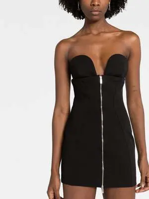 Off-White Zipped Strapless Mini Dress