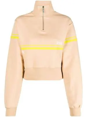 Gcds Half-zip Sweatshirt - Neutrals