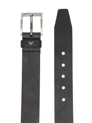 Emporio Armani Debossed-logo Leather Belt