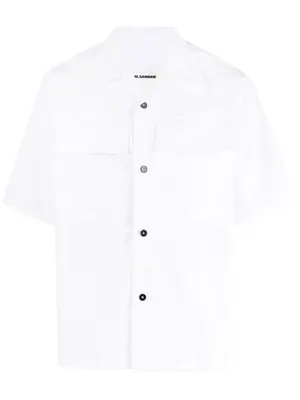 JIL SANDER Flap-pocket Cotton Shirt - White