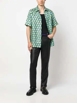 BOTTER Dolphin-print Silk Shirt - Blue