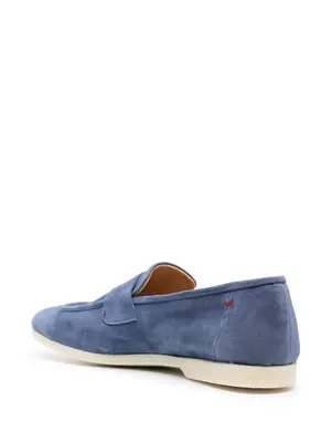Kiton Square-toe Suede Loafers