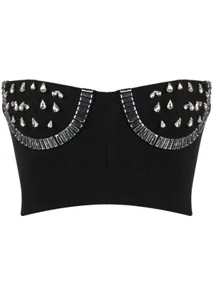 Crystal Embellished Bustier Tops