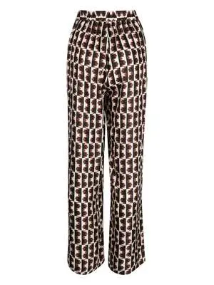 Biyan Straight-leg Graphic-print Trousers