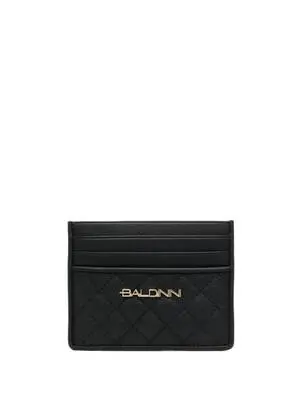 BALDININI Quilted Leather Card Holder - Black
