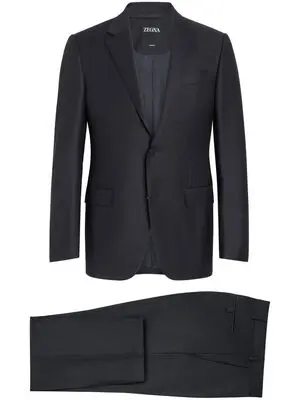 Zegna Trofeo Single-breasted Wool Suit - Blue