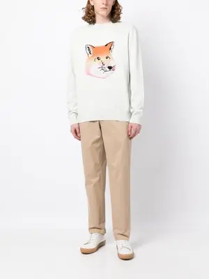 Maison Kitsuné Fox Cotton Jumper - Green
