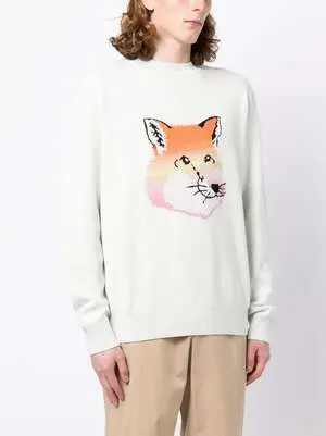 Maison Kitsuné Fox Cotton Jumper - Green