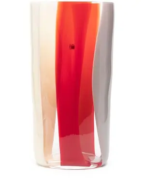 CARLO MORETTI Stripe-print Vase - Pink