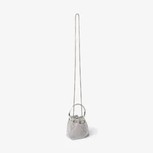JIMMY CHOO Bon Bon Crystal Mesh Micro Bag - Silver