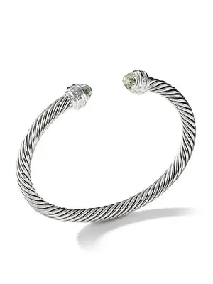 David Yurman Cable Classics Princess Bracelet With Pavé Diamonds Prasiolite