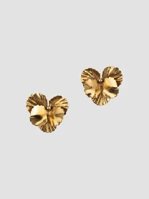 JENNIFER BEHR Pansy 24k--plated Stud Earrings