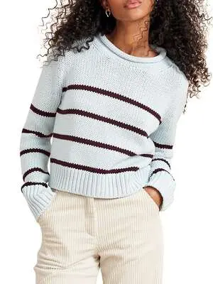 LA LIGNE Mini Marina Sweater Light Blue Dark Plum