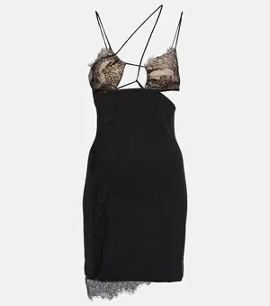 Black Lace Trim Cocktail Dresses