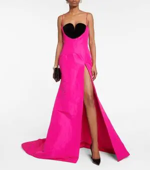 LAQUAN SMITH Scoop-front Gown