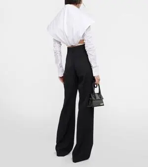 Jacquemus La Chemise Meio Cropped Shirt - White