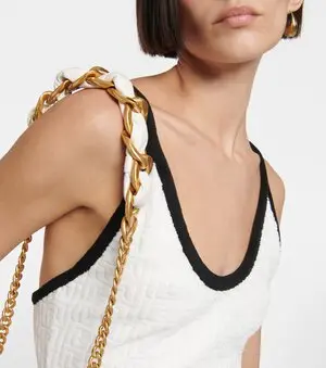 Balmain Monogram Cotton-blend Tank Top