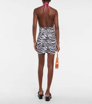 REINA OLGA Stallion Animal Print Minidress