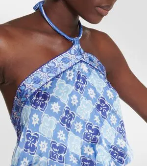 Poupette St Barth Isabelle Printed Halterneck Jumpsuit