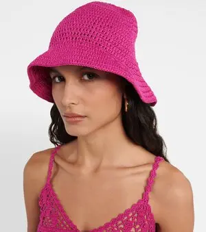 Anna Kosturova Crochet Bucket Hat - Pink