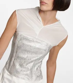 JACQUES WEI Sequined Midi Dress