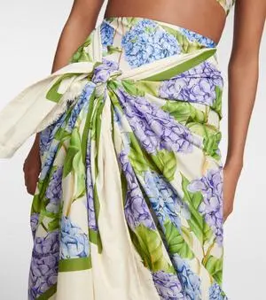 Agua Bendita Orquídea Hortensia Cotton Beach Cover-up