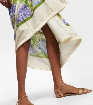 Agua Bendita Orquídea Hortensia Cotton Beach Cover-up