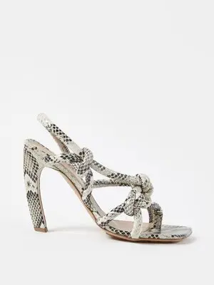 Bottega Veneta Bottega Veneta - Jimbo 120 Python-effect Leather Sandals - Womens - Python - 36 EU/IT - Python