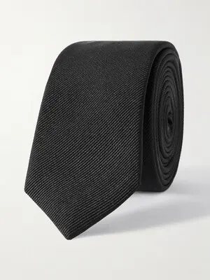 Saint Laurent Silk-twill Neck Tie - Black