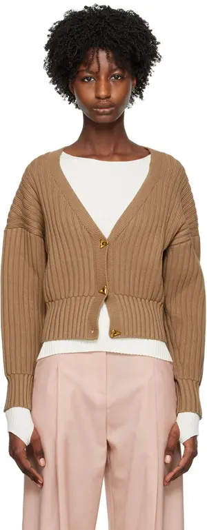 AERON - Rib Knit Cropped Cardigan