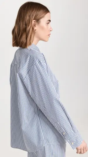 Donni. Striped Poplin Button-down Shirt