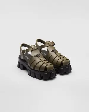 Prada Monolith Rubber Sandals