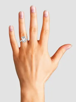 LAB GROWN DIAMONDS 14k & 5.5 Tcw Emerald-cut Lab-grown Diamond Solitaire Ring