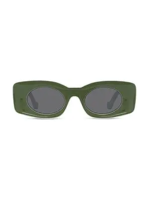Loewe X Paula's Ibiza 49mm Rectangular Sunglasses Shiny Dark