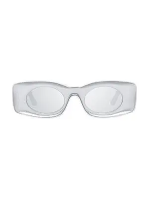 Loewe X Paula's Ibiza 49mm Rectangular Sunglasses Silver