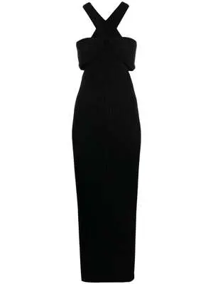Ba&sh Gathered Ribbed-knit Maxi Dress