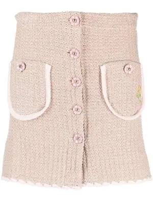 CORMIO Chiara Flower-buttons Mini Skirt - Neutrals