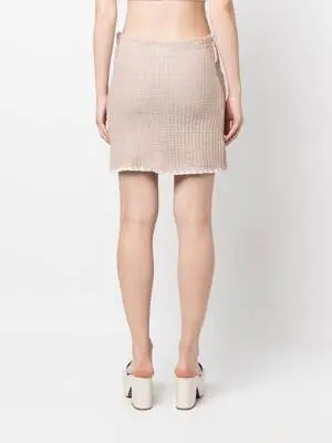 CORMIO Chiara Flower-buttons Mini Skirt - Neutrals