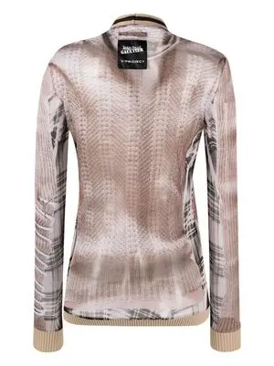 Y/project Trompe L'oeil Mesh Cardigan Top