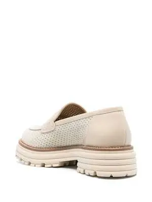 BALDININI Bead-detail Suede Loafers