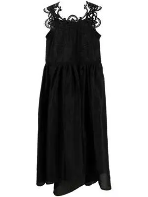 Maurizio Mykonos Lace Cut-Out Long Dre In Black - 31% Off