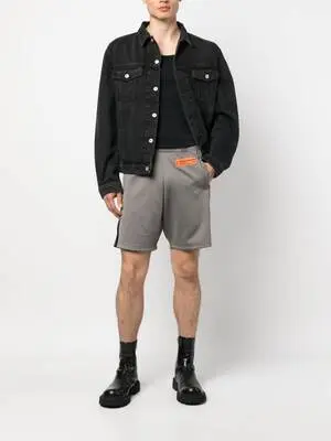 Heron Preston Logo Patch Track Shorts - Grey