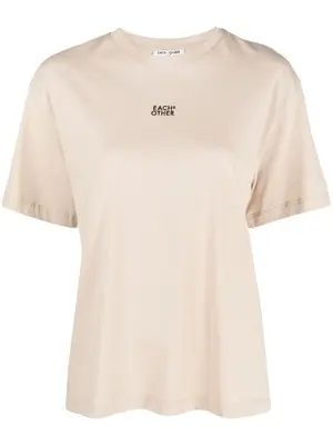 Each X Other Logo-print T-shirt - Neutrals