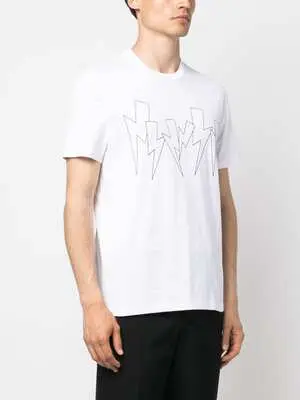 Neil Barrett Thunderbolt-print Crew-neck T-shirt