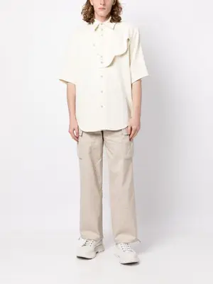 GMBH Layered-detail Terry-cloth Shirt