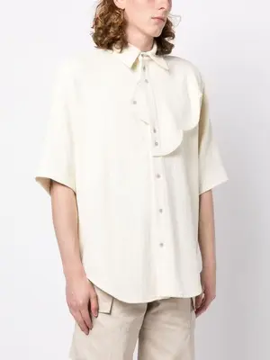 GMBH Layered-detail Terry-cloth Shirt