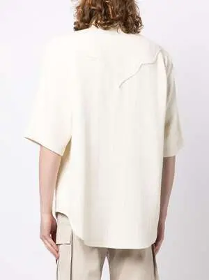 GMBH Layered-detail Terry-cloth Shirt