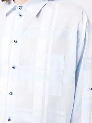 GMBH Semi-sheer Plaid Cotton Shirt